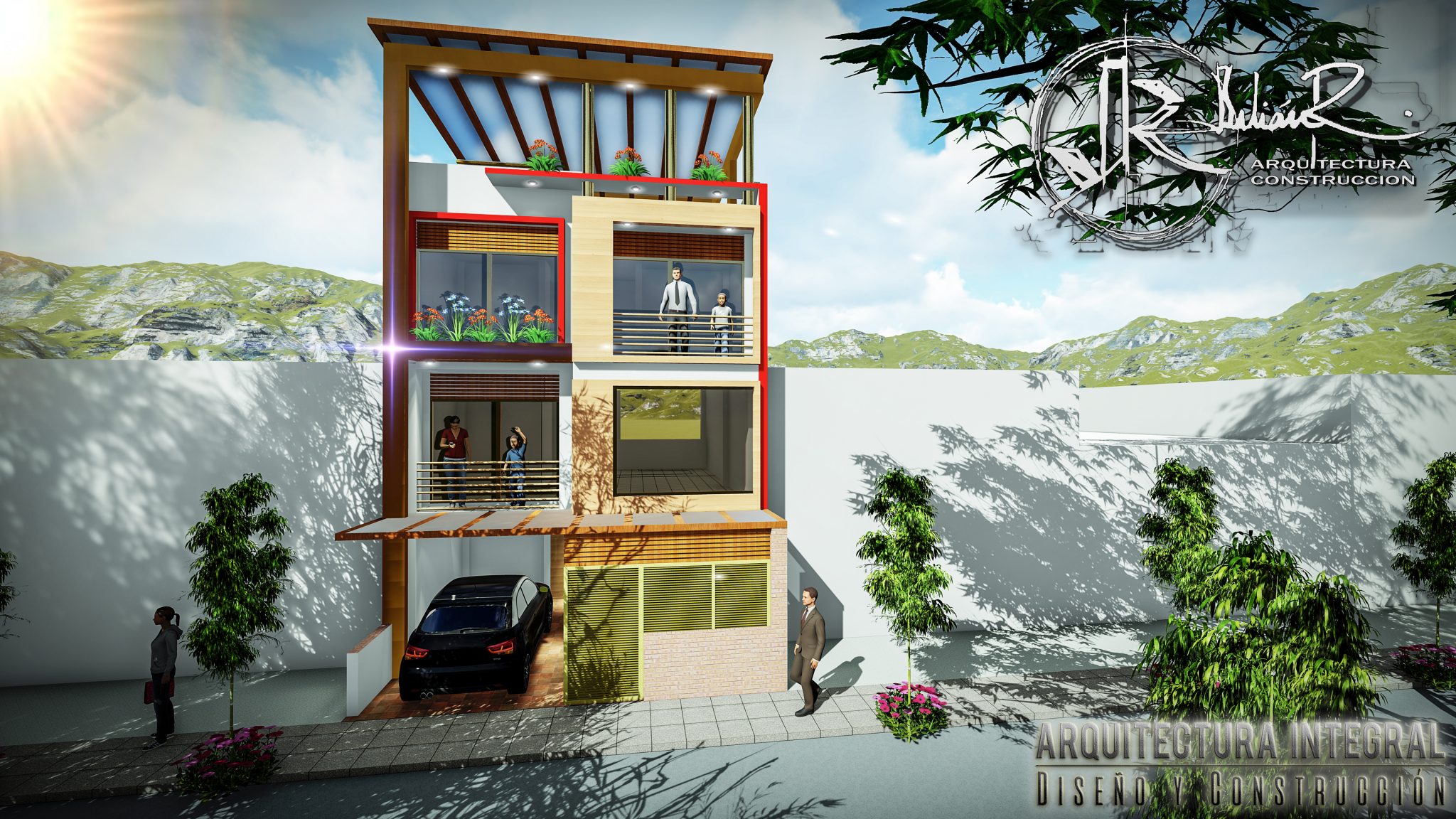 Casa moderna de tres pisos ¡Planos y diseño totalmente GRATIS!