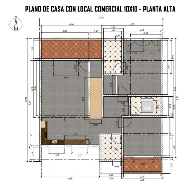 Plano De Casa Con Local Comercial 10 10 Te Será De Mucha Ayuda
